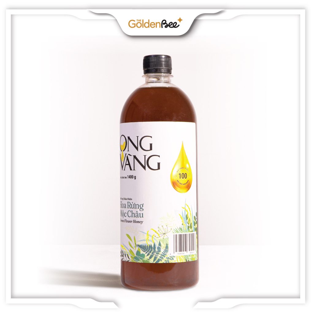 Ong Vàng Mật Ong hoa Rừng Mộc Châu 1400g - The Golden Bee