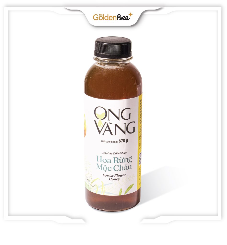 The Golden Bee Ong Vàng Mật ong hoa rừng Mộc Châu 670g - The Golden Bee