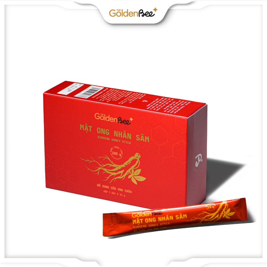 The Golden Bee Mật Ong Nhân Sâm 7gói x 15g (Hộp ngang) - The Golden Bee